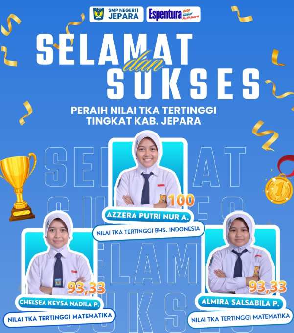 Tiga Pelajar Putri Raih TKA Tertinggi Tingkat Kabupaten, SMP Negeri 1 ...